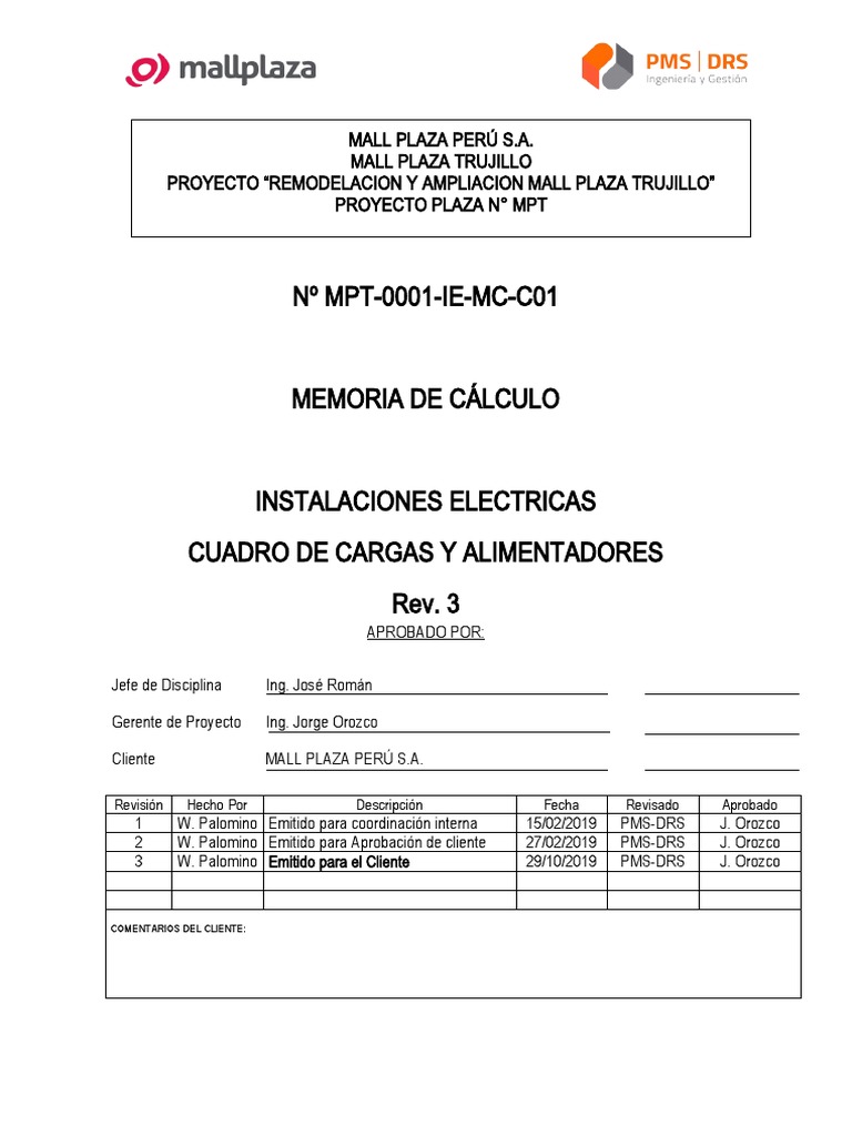 Memoria de Calculo de Instalaciones Electricas | PDF | Corriente ... Memoria de Calculo de Instalaciones Electricas | PDF | Corriente ...