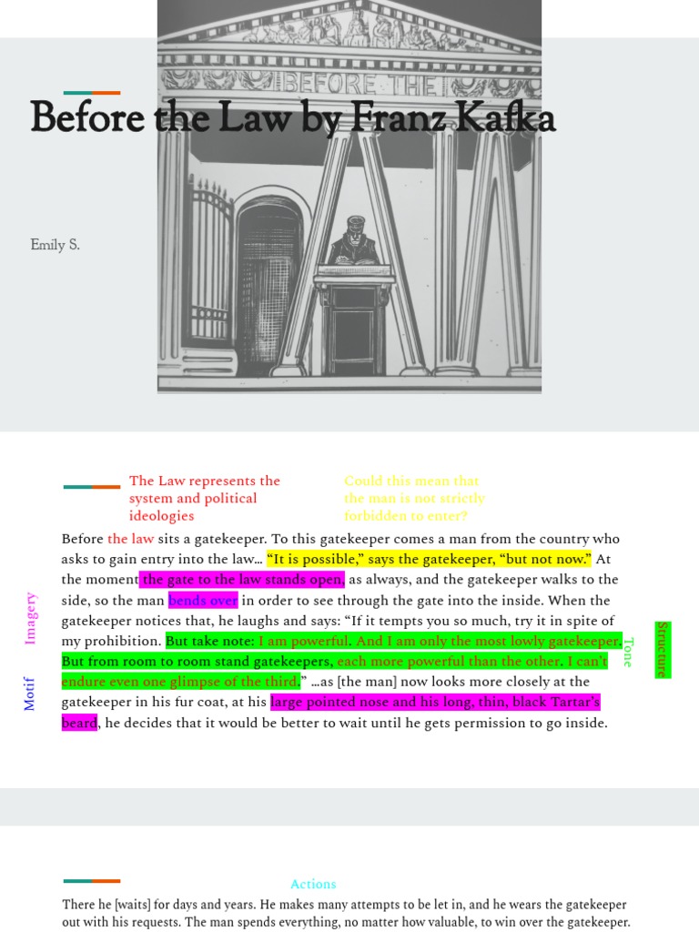 Kafka's "Before the Law": A Summary | PDF