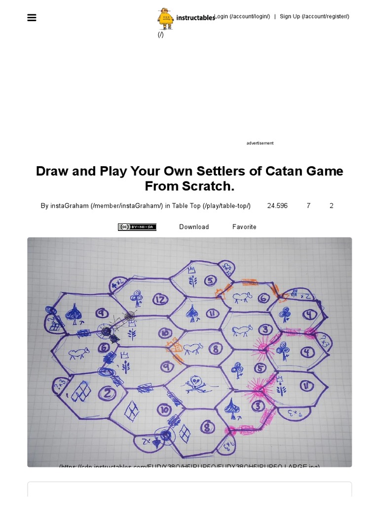 Draw and Play Your Own Settlers of Catan Game From Scratch. - 7 Steps ...