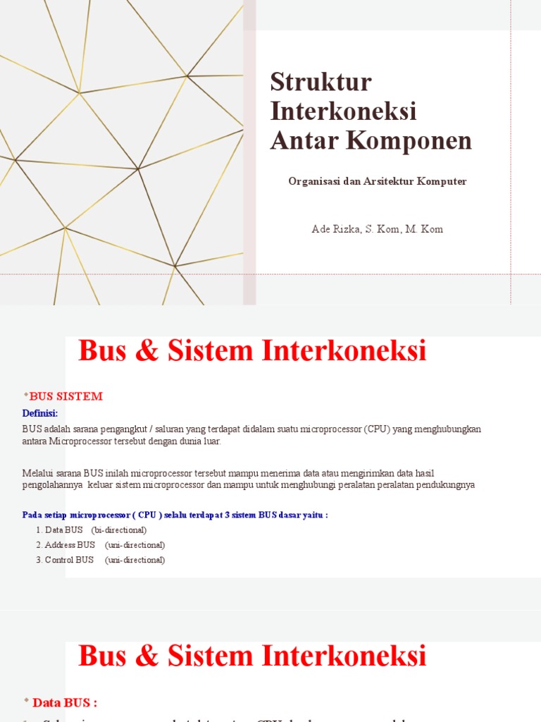 Struktur Interkoneksi Antar Komponen Komputer | PDF