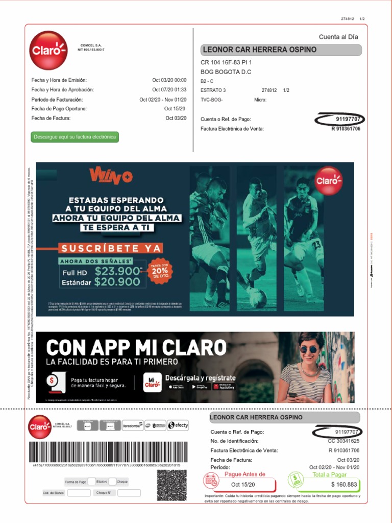 Recibo Claro | PDF | Factura | Business