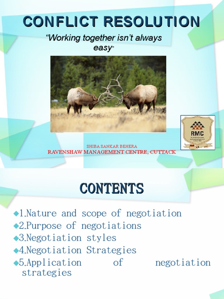 Conflict Resolution | PDF | Negotiation | Cognition