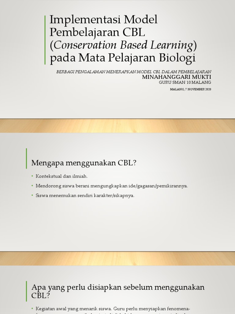 Sintaks CBL dalam Pembelajaran Biologi | PDF