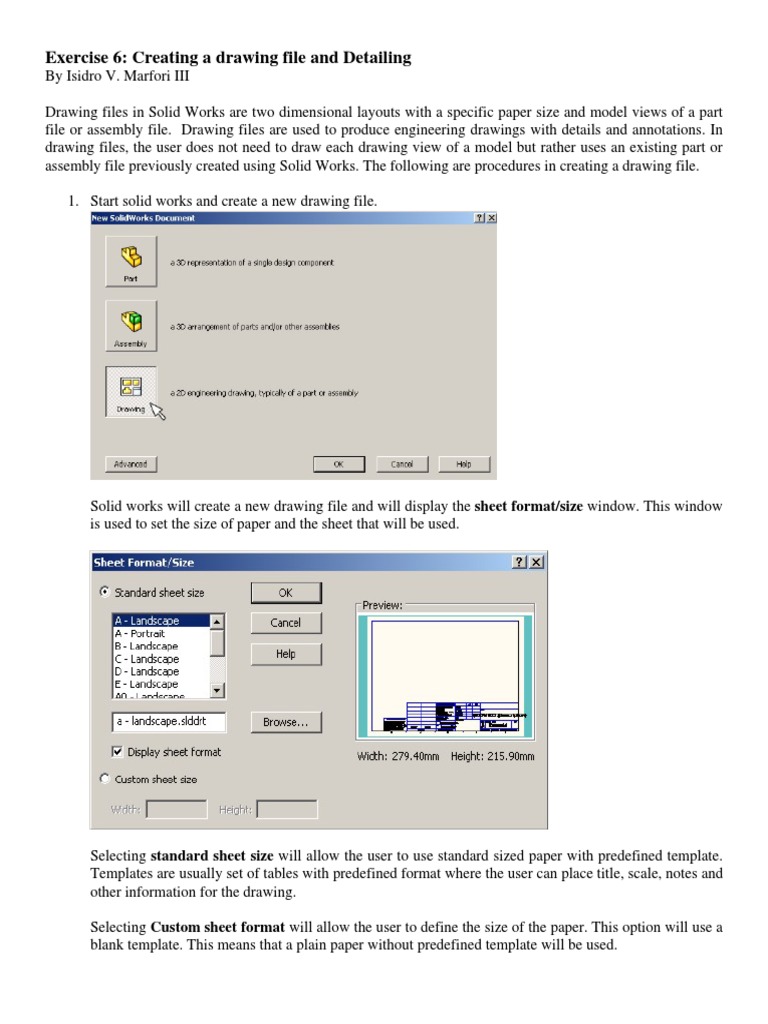 Lesson 6 Creating A Drawing File and Detailing | PDF | Button ...