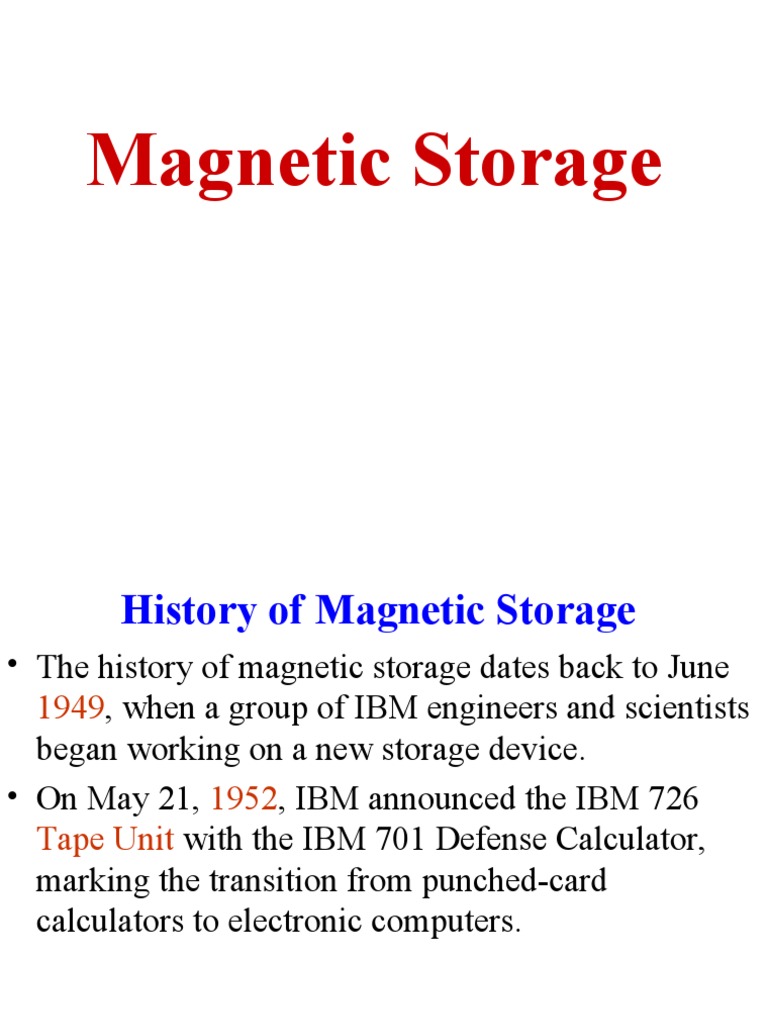 Lec 18 Magnetic Storage W03 | PDF | Electromagnetic Induction | Hard ...