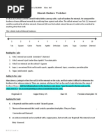 Mohs Hardness Scale Activity | PDF | Minerals | Natural Materials