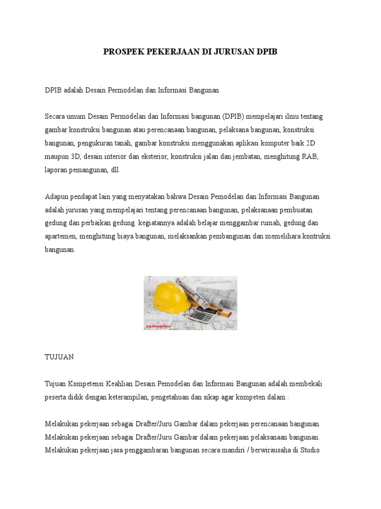 Prospek Kerja DPIB | PDF