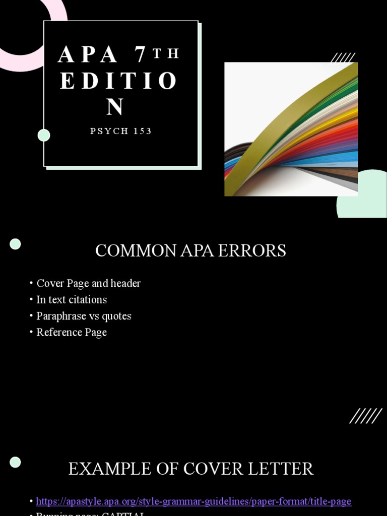 APA 7th Edition Common Mistakes | PDF | Career & Growth