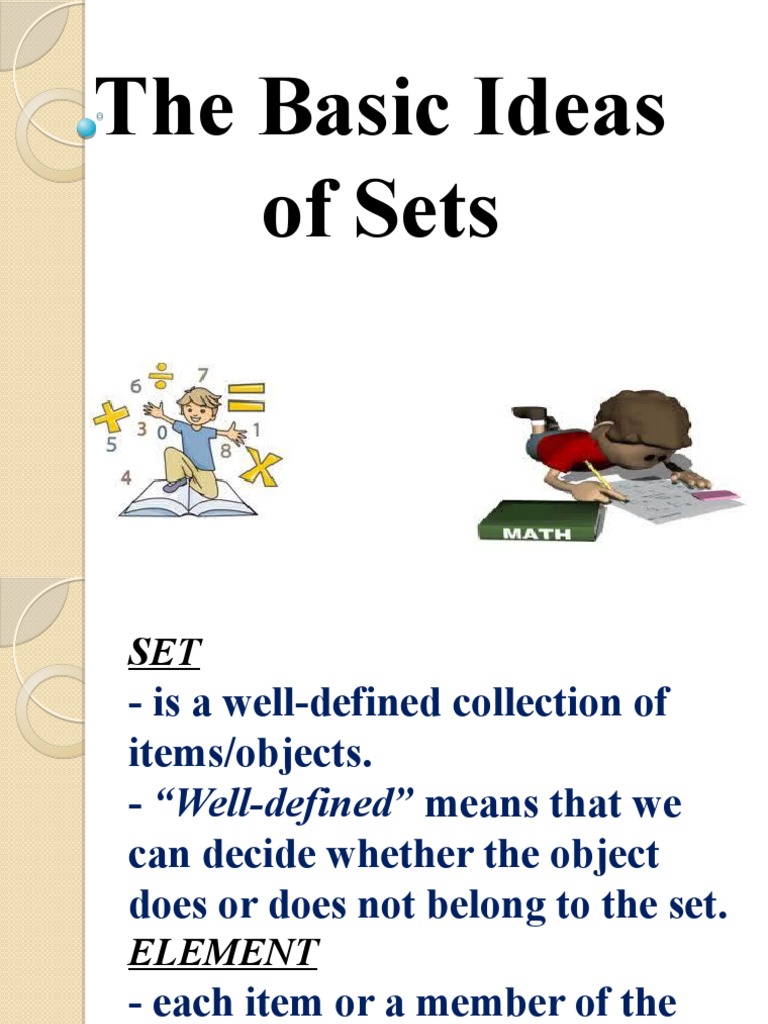 The Basic Ideas of Sets | PDF | Teaching Methods & Materials