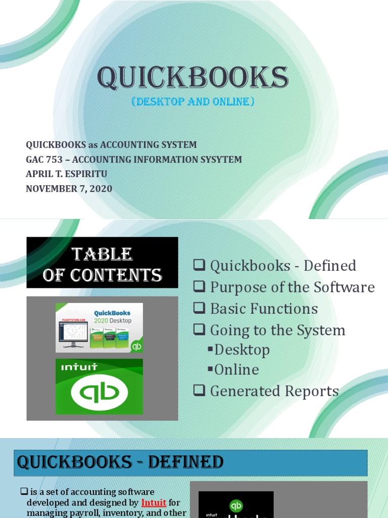 Quickbooks As Accounting System | PDF | Quick Books | Receipt