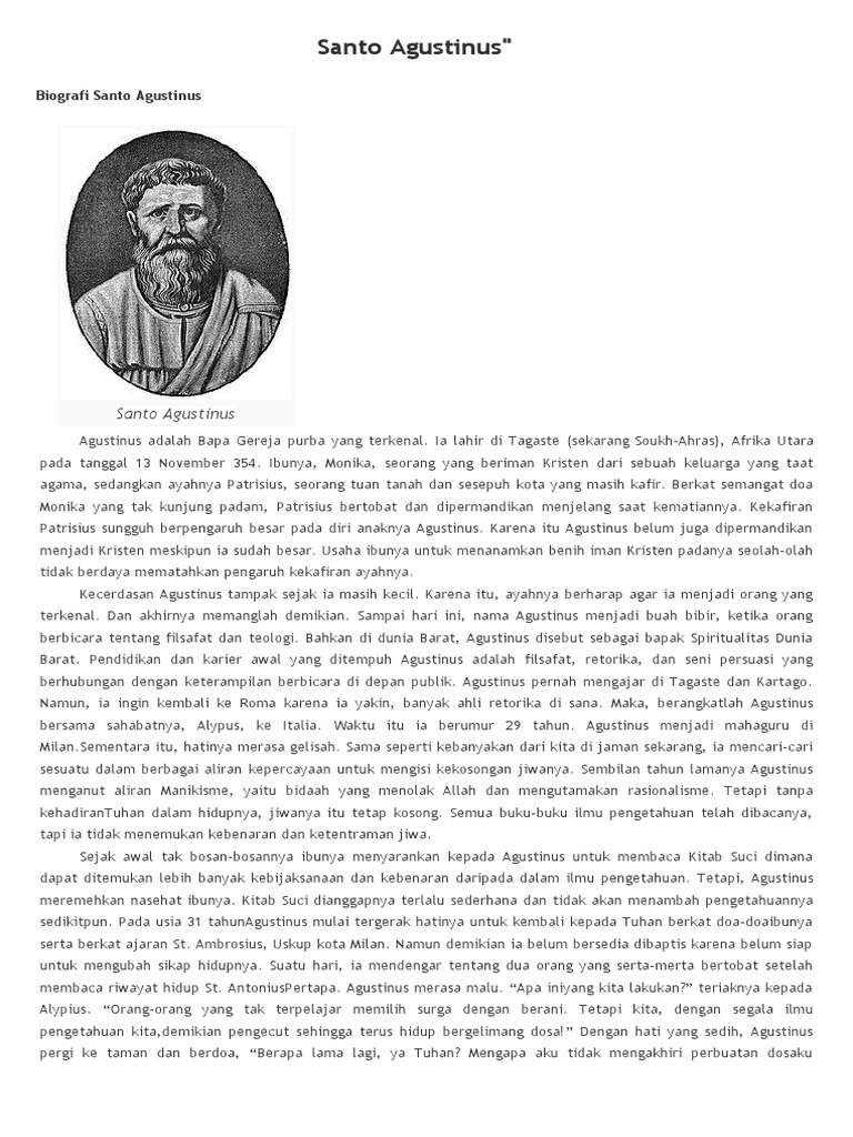Santo Agustinus | PDF