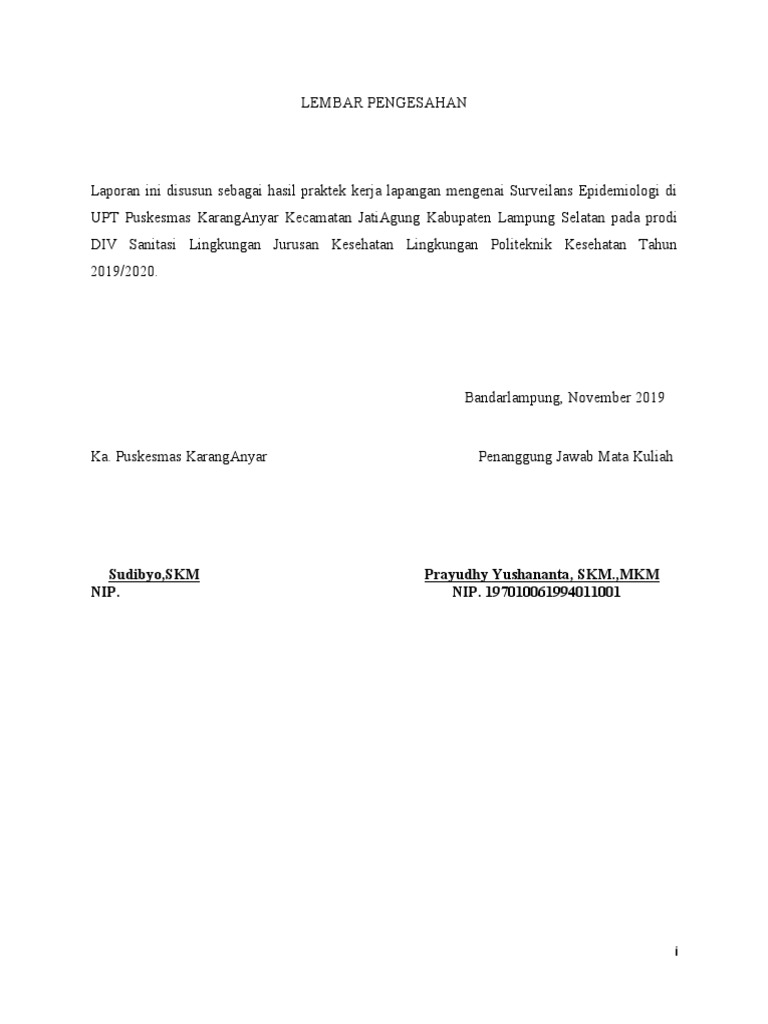 Lembar Persetujuan Dan Pengesahan Fix | PDF