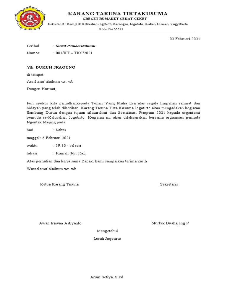 Surat Tembusan | PDF