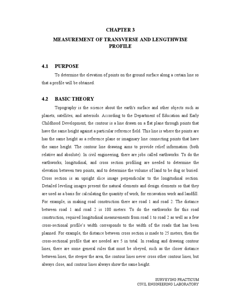 Chapter 4 Waterpass Measurement | PDF | Contour Line | Topography