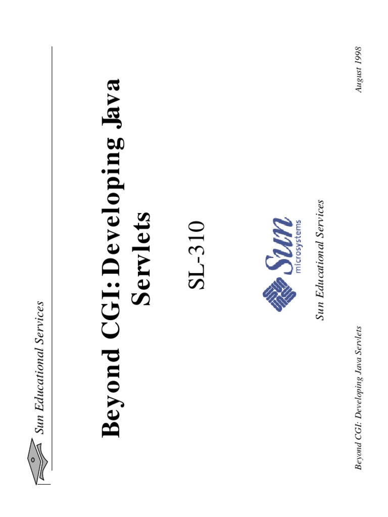 SL310 - Beyond CGI Developing Java Servlets - Oh - 0898 | PDF | Java (Programming Language ...