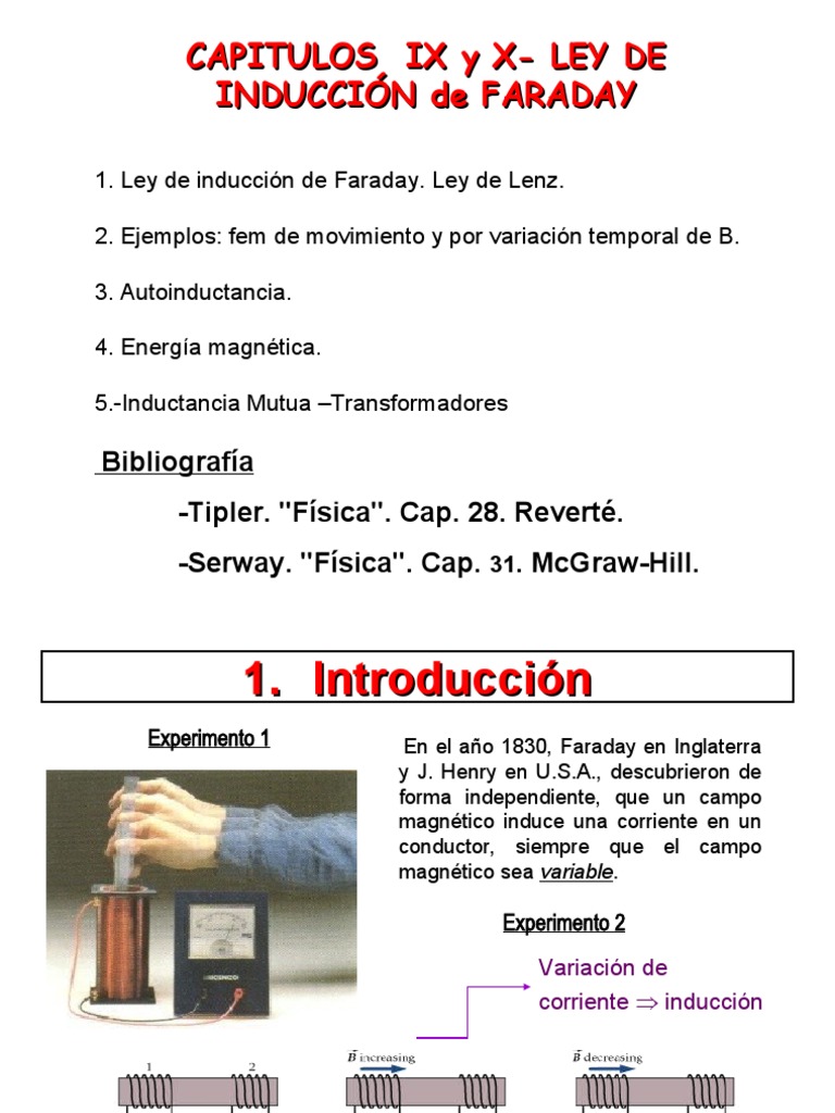 Cap Ix X Ley de Faraday Inductancia | PDF | Transformador | Corriente ...