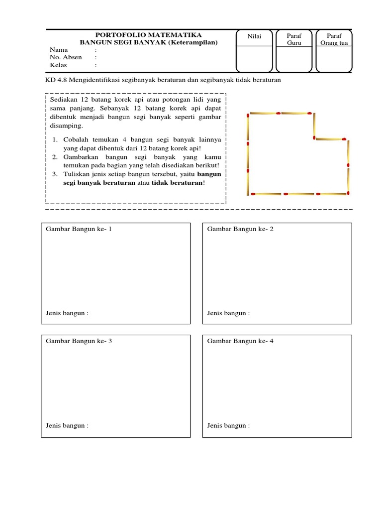 Keterampilan MTK Segi Banyak | PDF