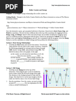 PhET Roller Coaster Physics Investigation | PDF | Friction | Force