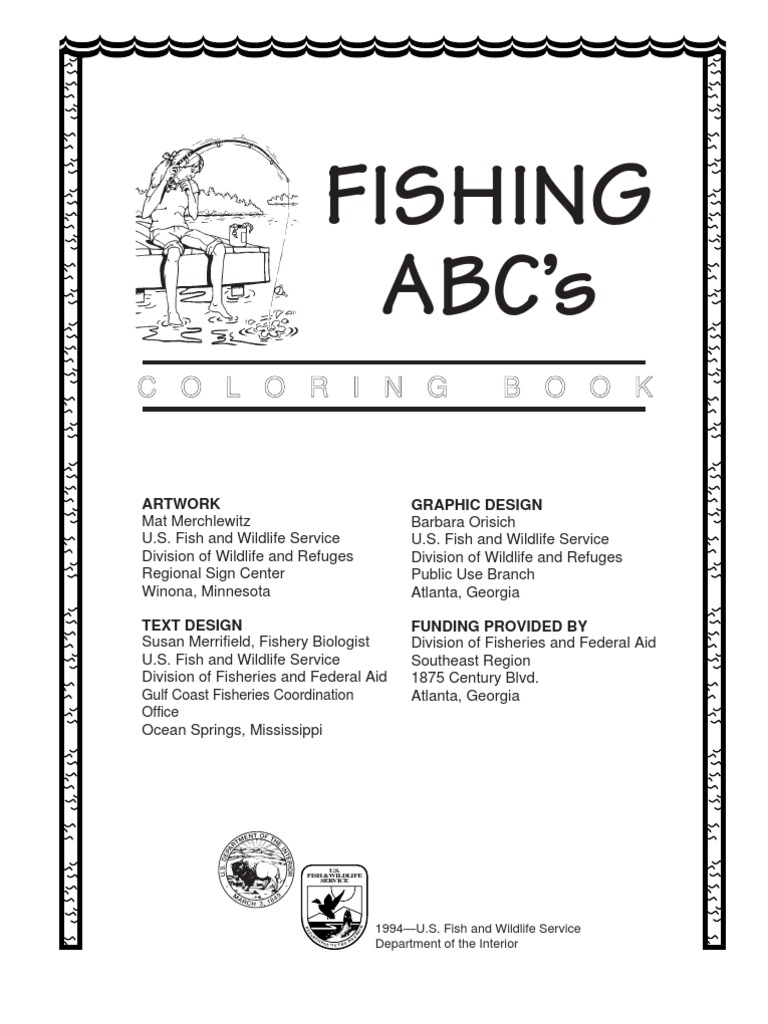 Abecedarul Pescarului Carte de Colorat | Download Free PDF | Salmon | Fish