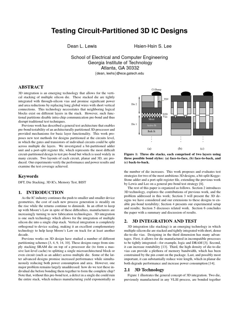 3d Ic Vlsi | Download Free PDF | Integrated Circuit | Central ...