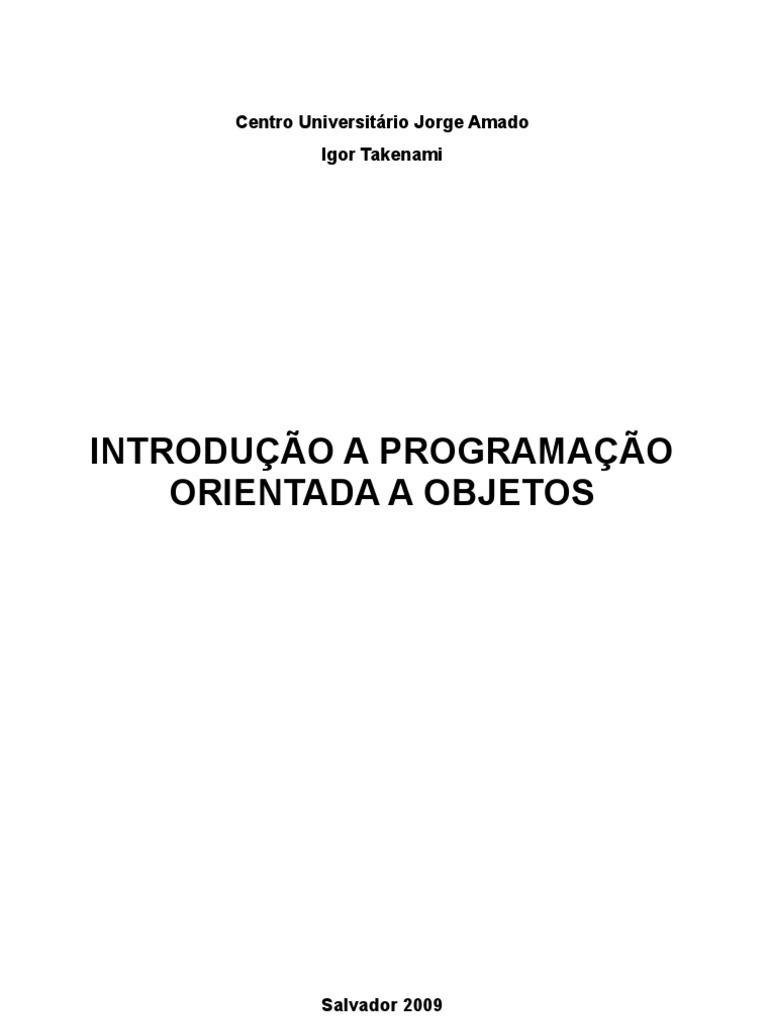 Modulo POO | PDF | Classe (programação de computadores) | Programação ...