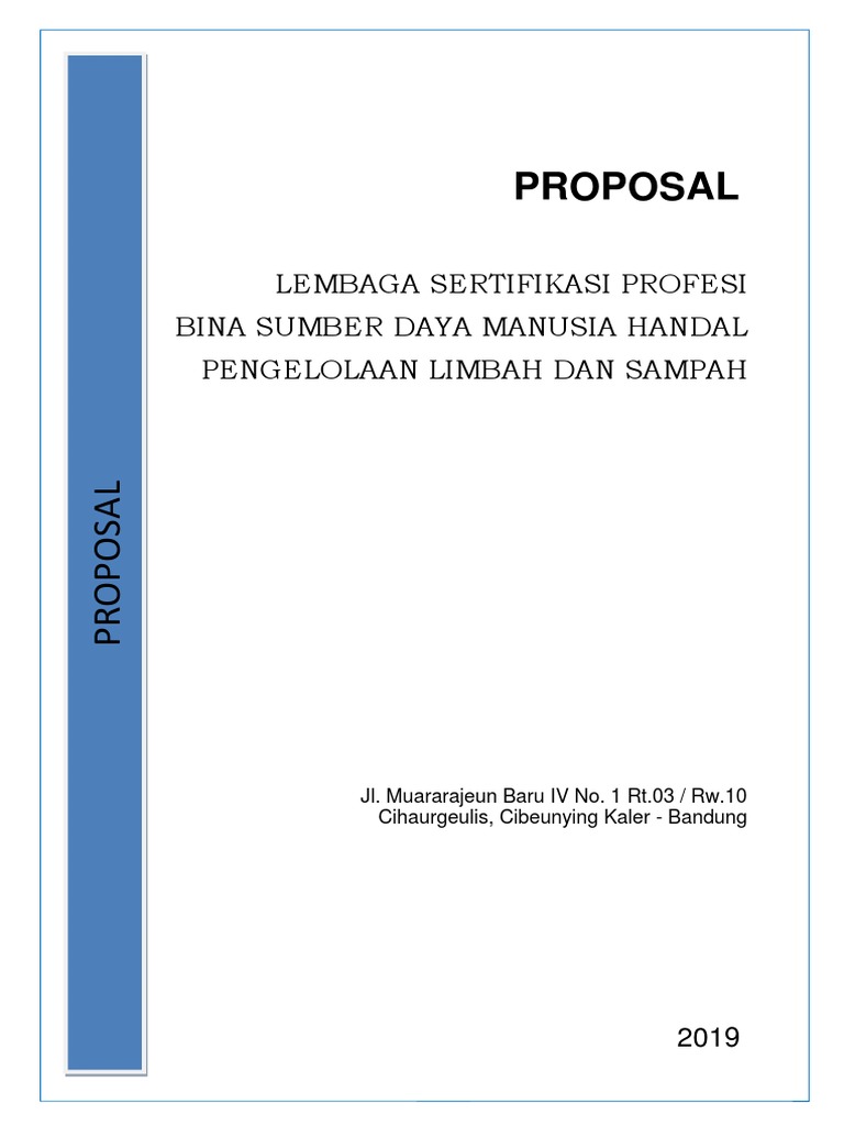 Contoh - Proposal LSP | PDF