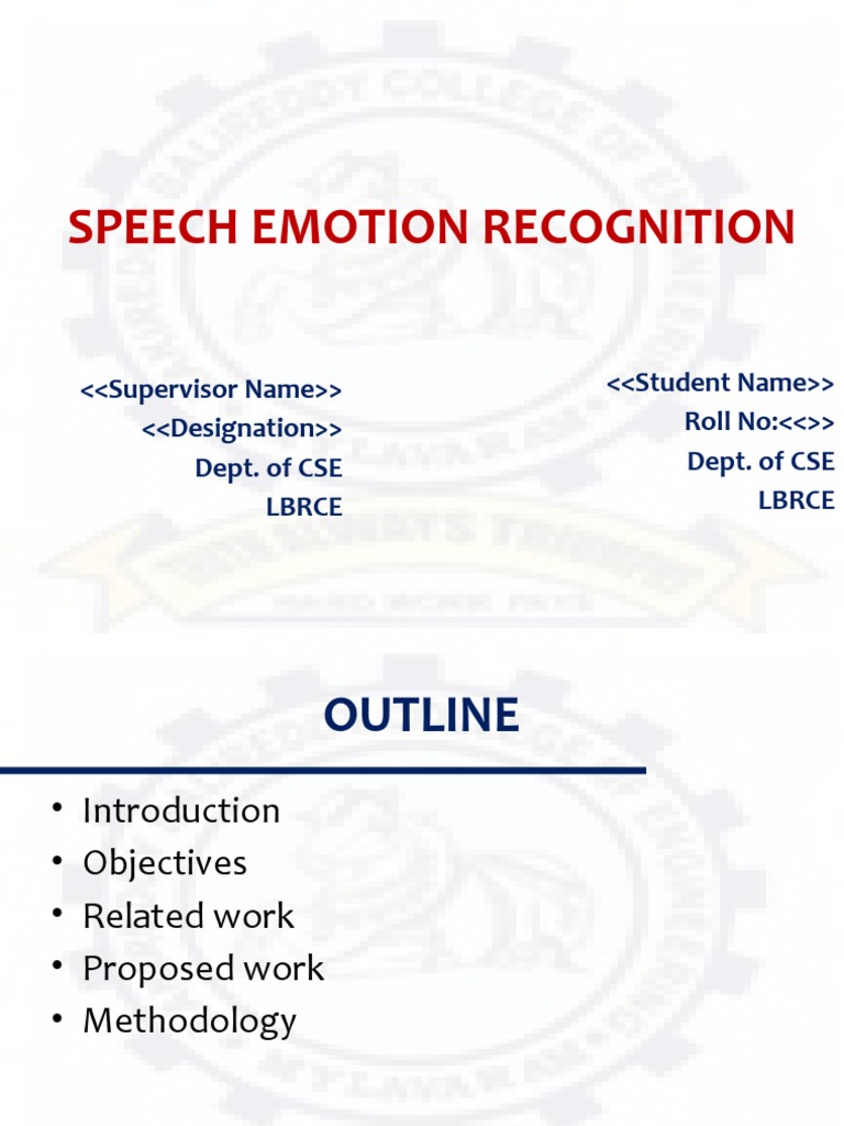 Project-PPT-Speech Emotion Recognition | PDF | Support Vector Machine ...