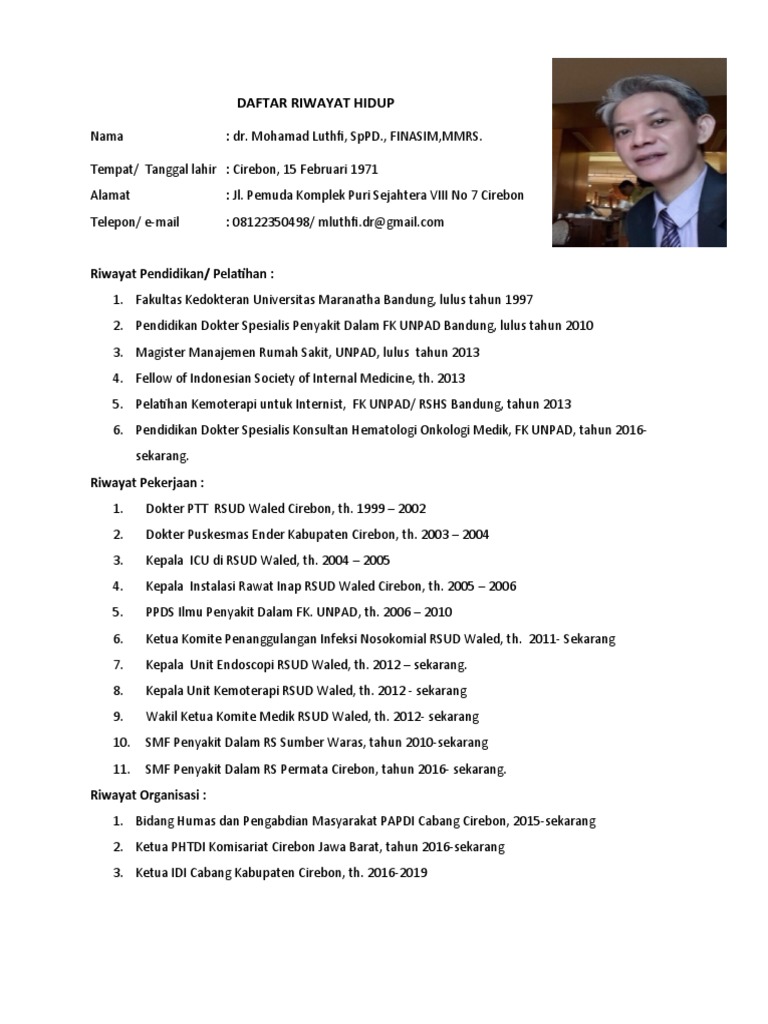 CV M Luthfi | PDF | Sains & Matematika