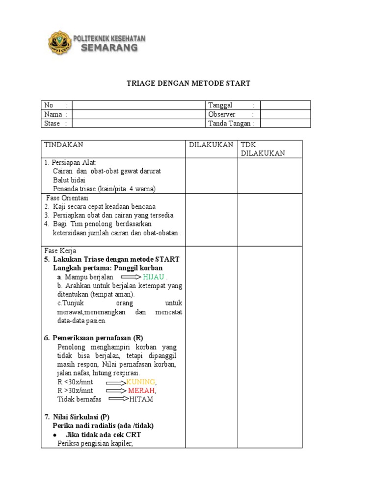 Sop Triase START | PDF