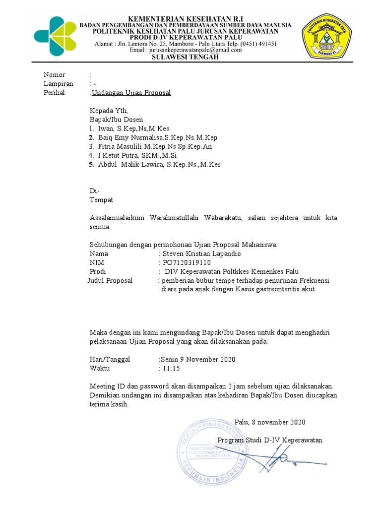 Surat Undangan Proposal | PDF