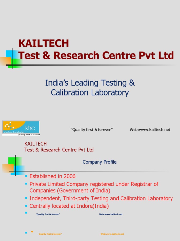 Kailtech Test & Research Centre PVT LTD: India's Leading Testing ...