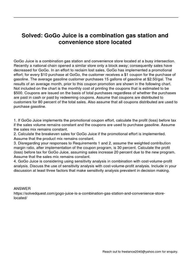 Gogo Juice Is A Combination Gas Station and Convenience Store Located ...