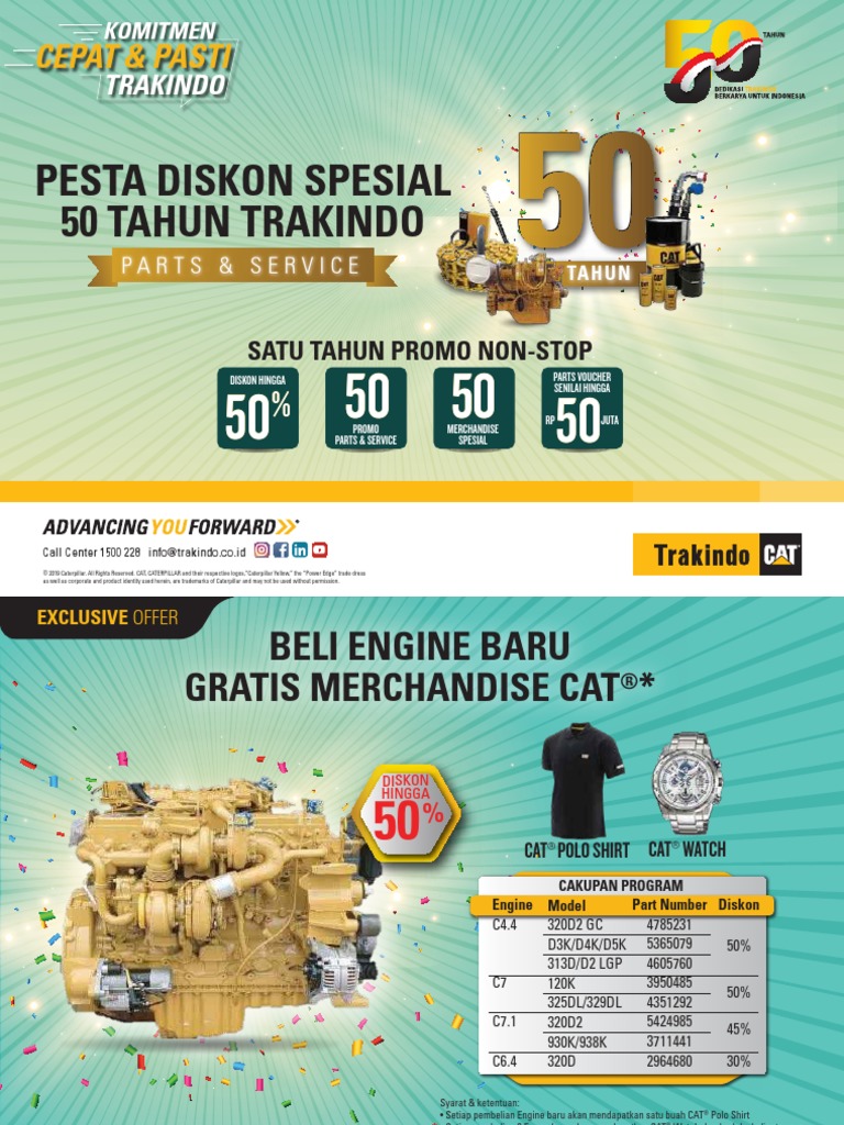 Promo 50 Tahun Trakindo - Jan - Catalogue | PDF | Machines | Mechanical ...