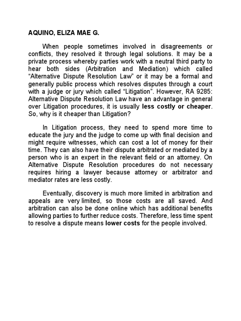 What Is The Advantage of RA 9285 | PDF