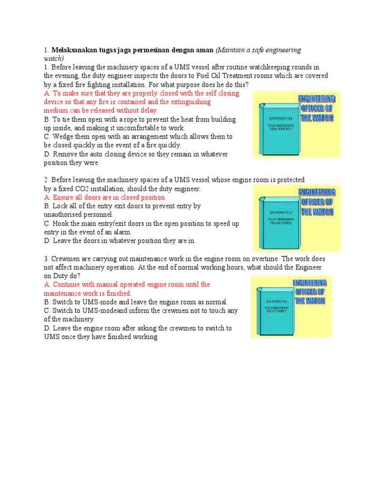 Maintain safe engineering watch | PDF | Pump | Chemical Engineering