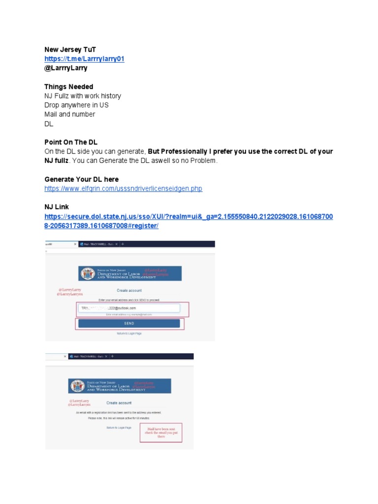 NJ Fullz With Work History Drop Anywhere in US Mail and Number DL | PDF | Social Science | Law