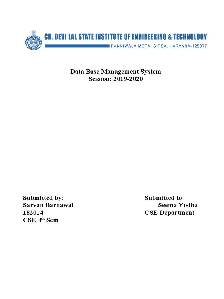DBMS File Practical Shail | Download Free PDF | Relational Database ...
