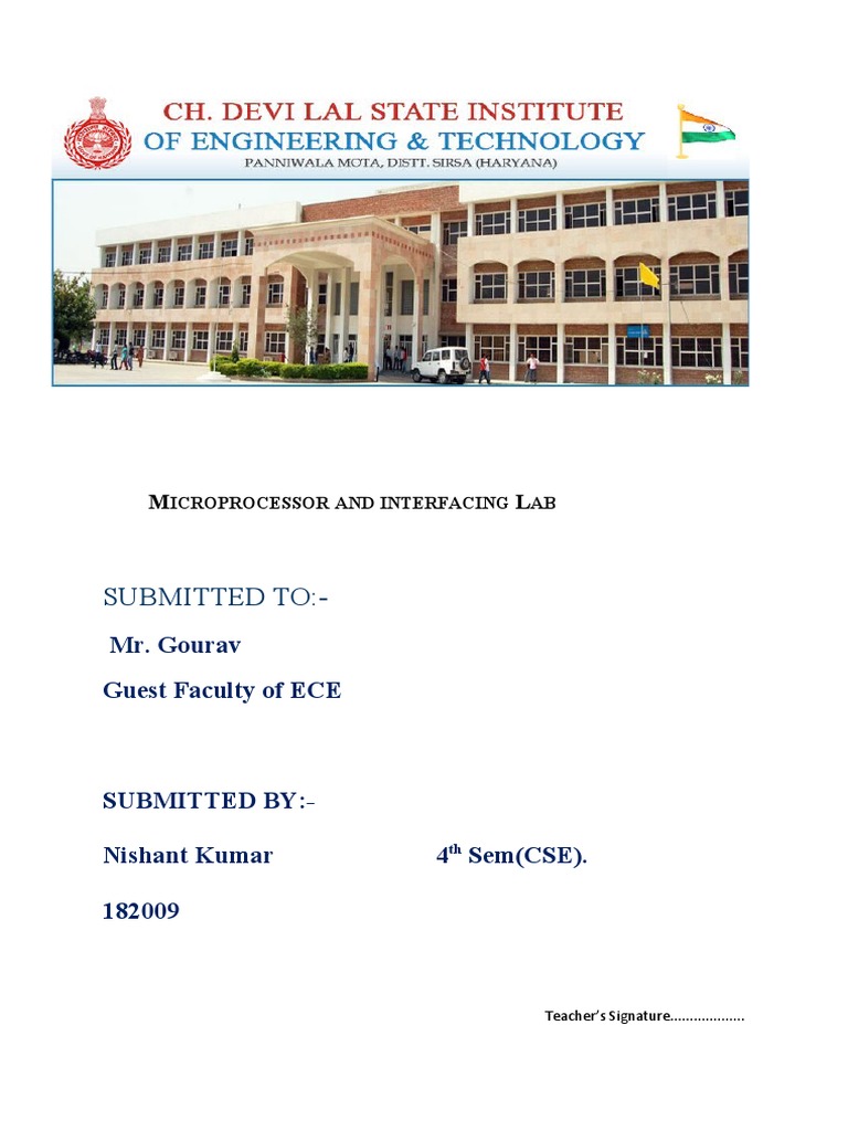 MP Practice File Nishant | PDF | Assembly Language | Input/Output