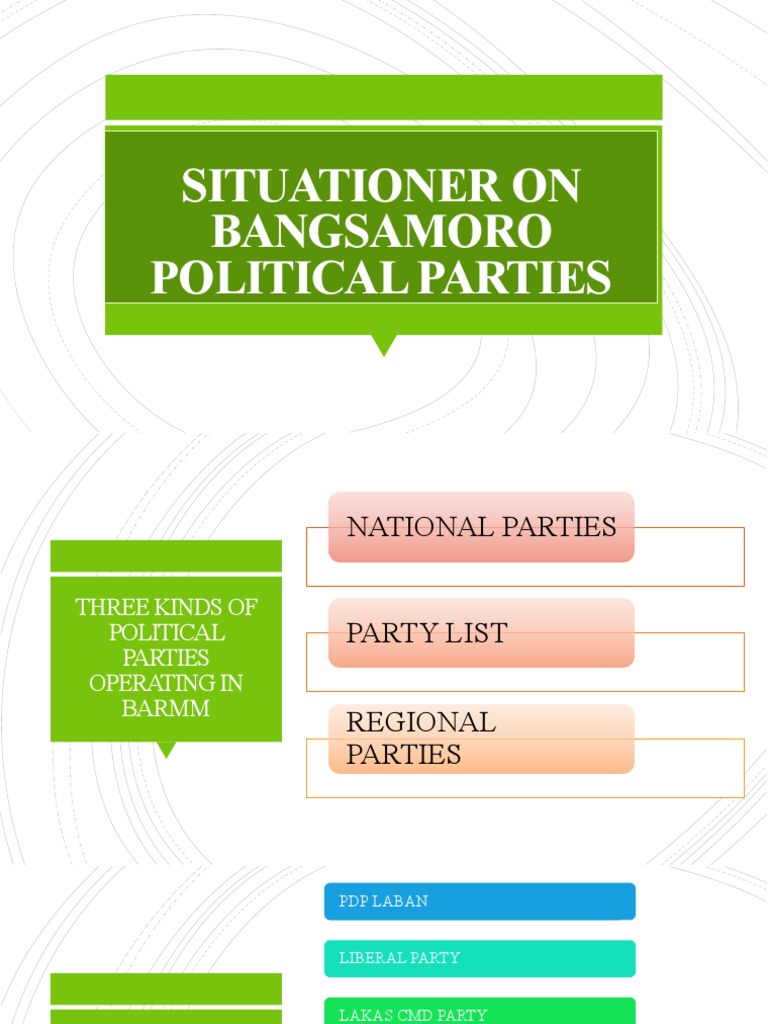 Situationer On Bangsamoro Political Parties | PDF