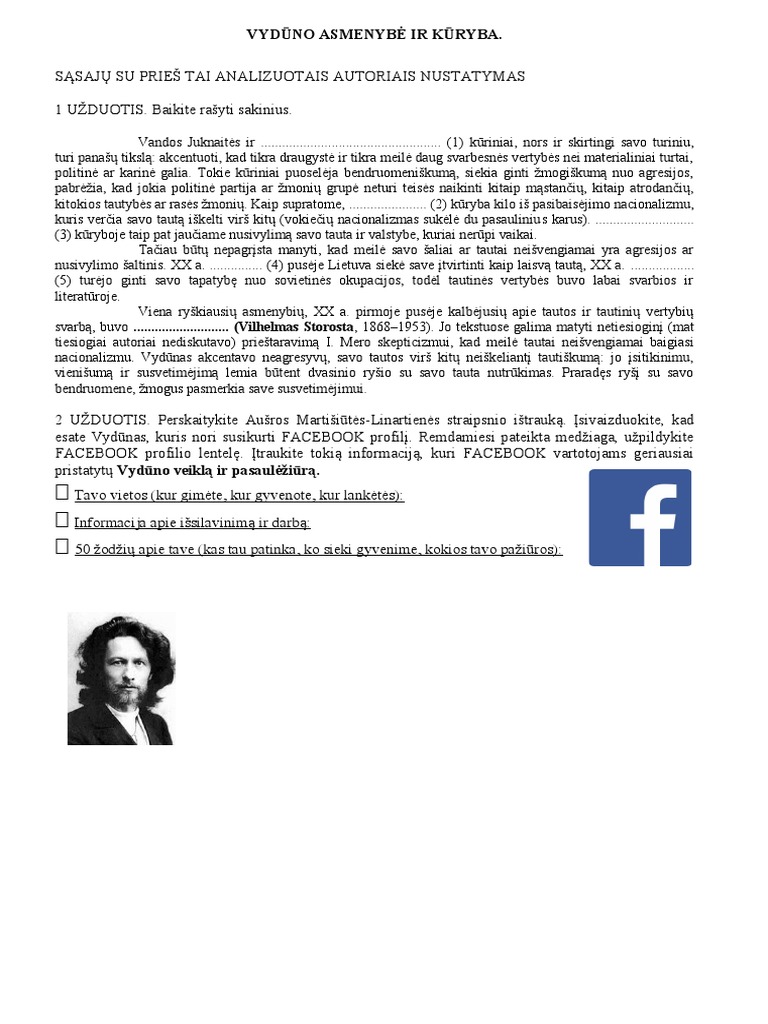 Vyduno Asmenybe Ir Kuryba | PDF