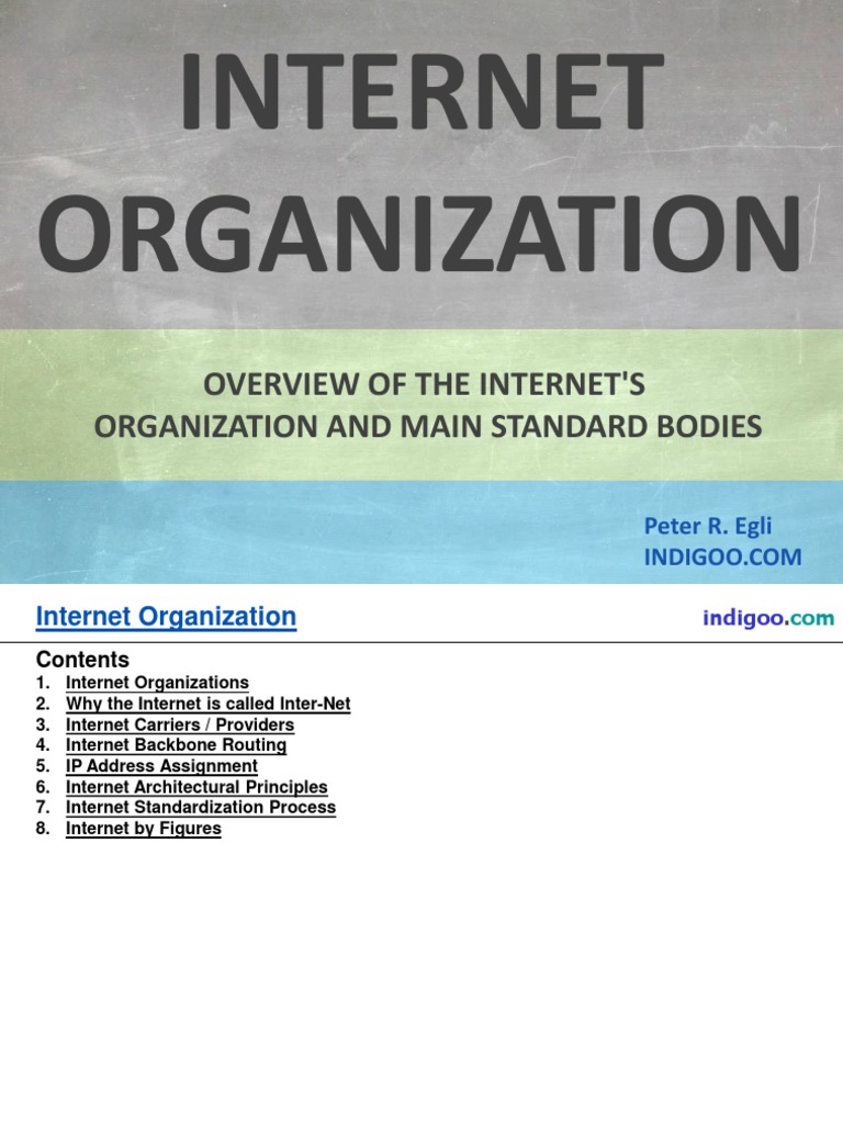 Internet Organization | PDF | Computer Network | Internet Service Provider