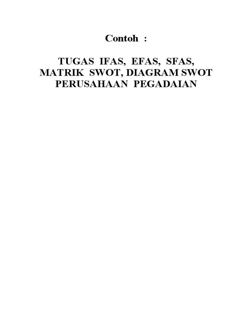 Contoh Tugas Ifas Efas Sfas | PDF