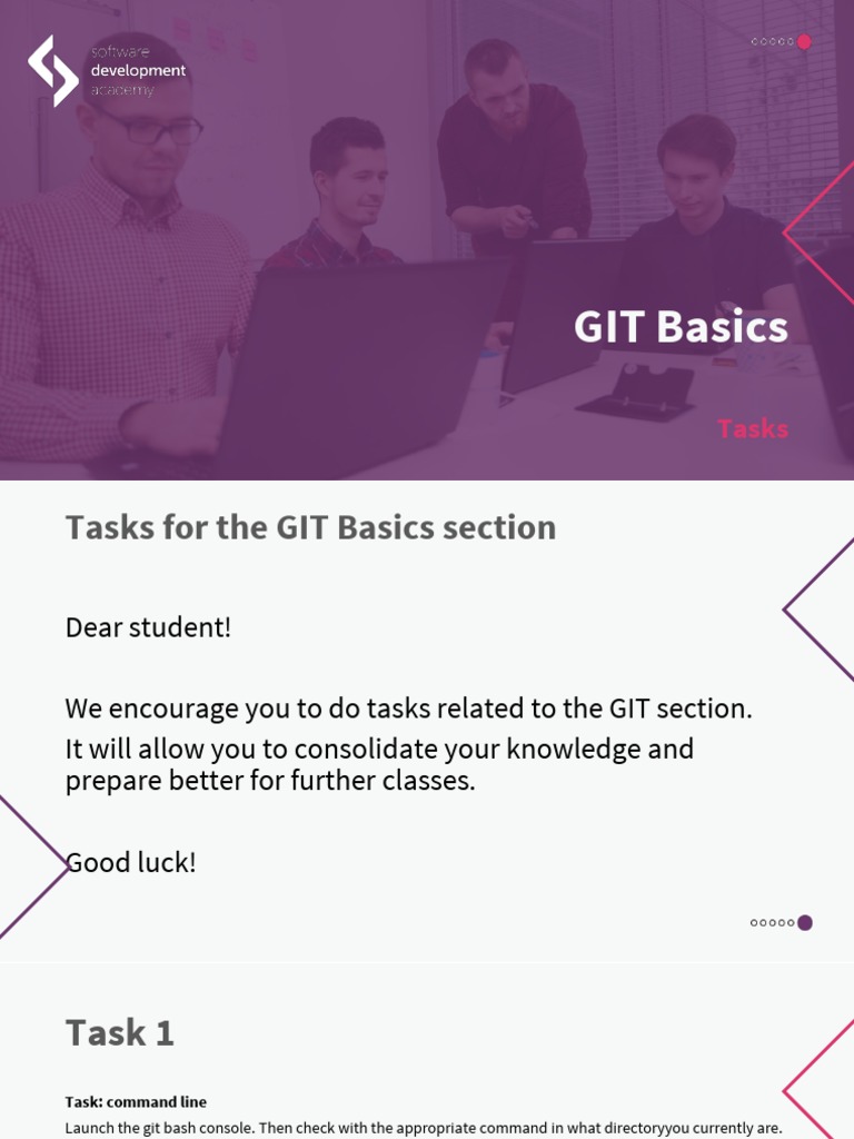 Exercises GIT Basics PDF | PDF | Filename | Text File