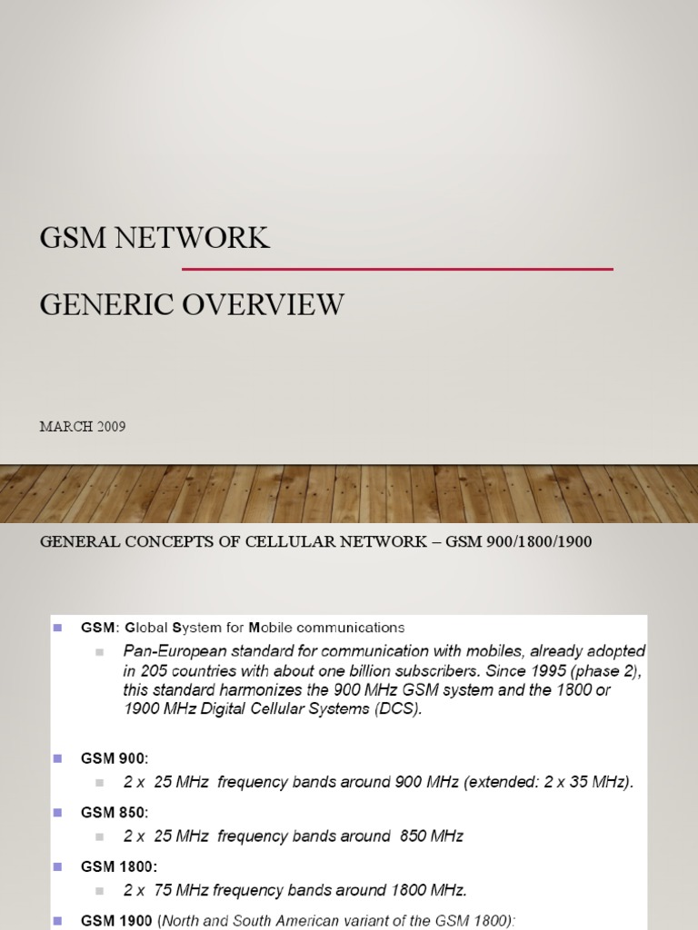 GSM Network Generic Presentation | PDF
