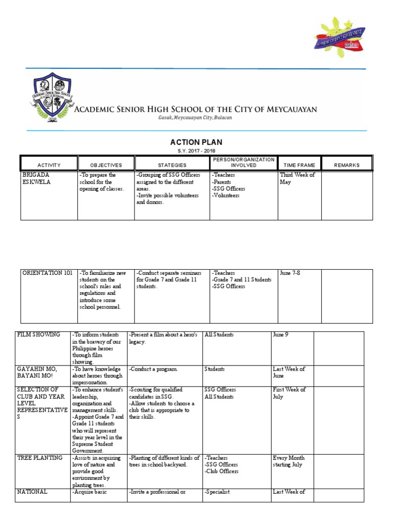 Action Plan Sample 22222 | PDF | Teachers | Human Nature