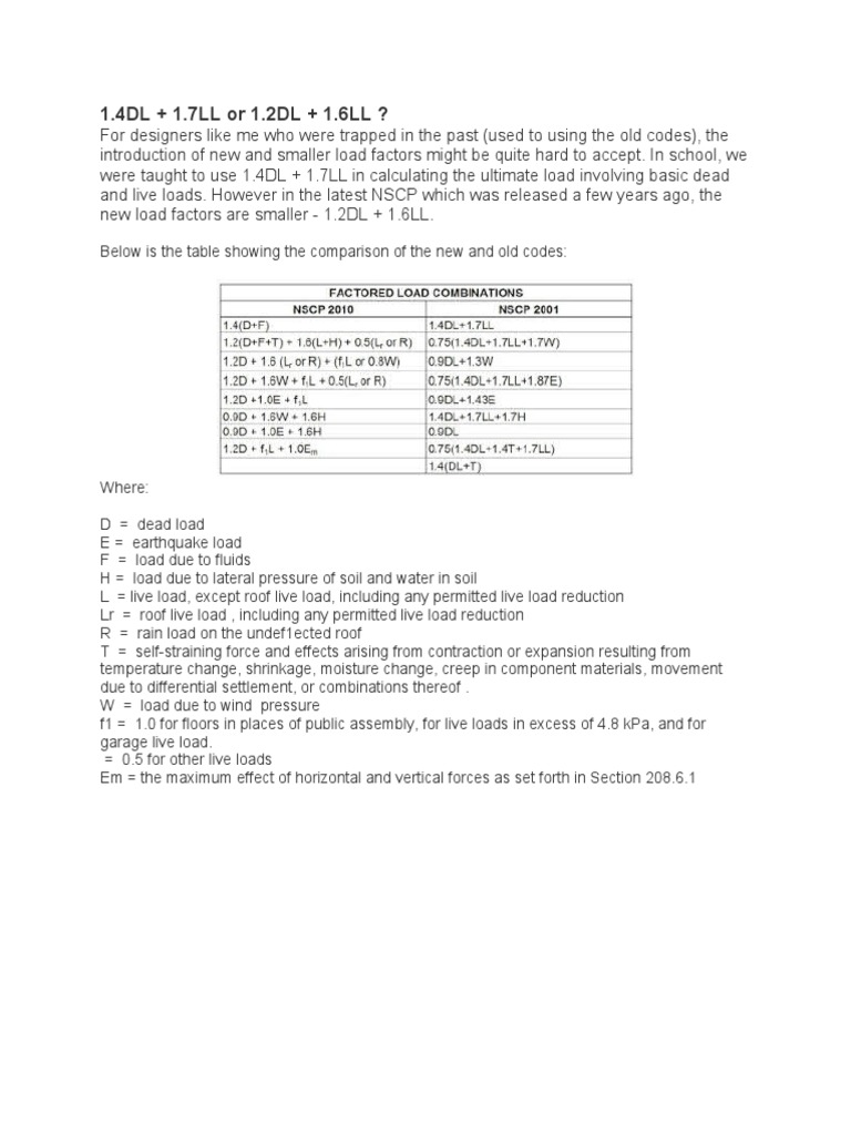 Structural Load Code Update | PDF