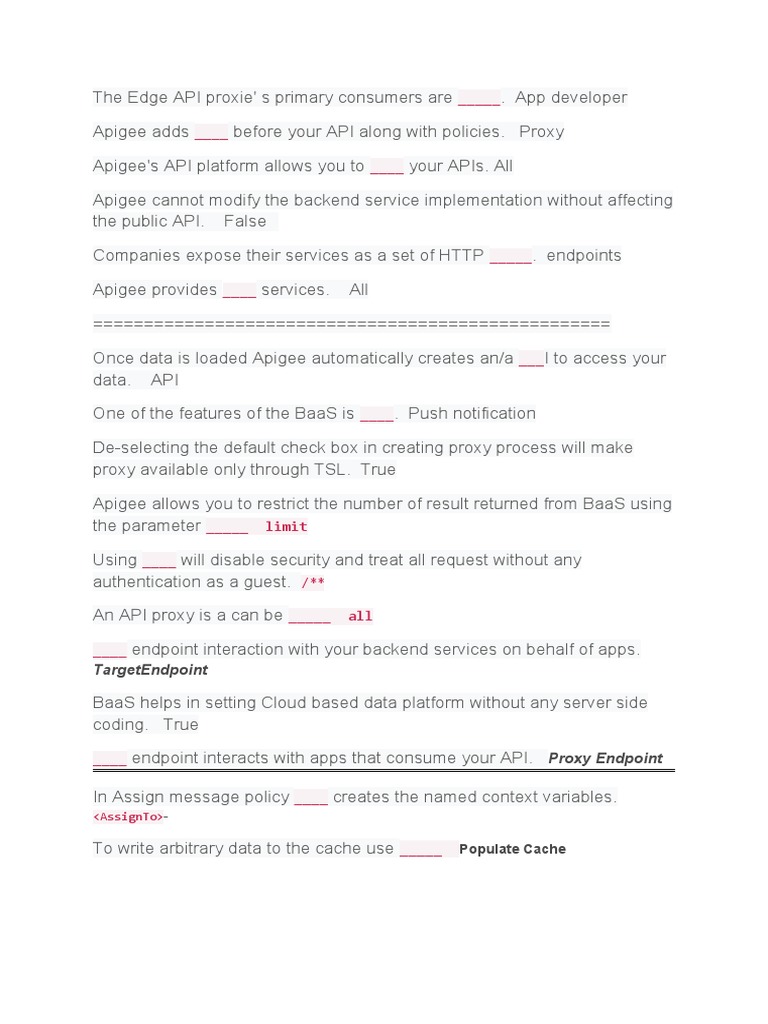 Apigee Proxy Services Q & A | PDF | Proxy Server | Cache (Computing)