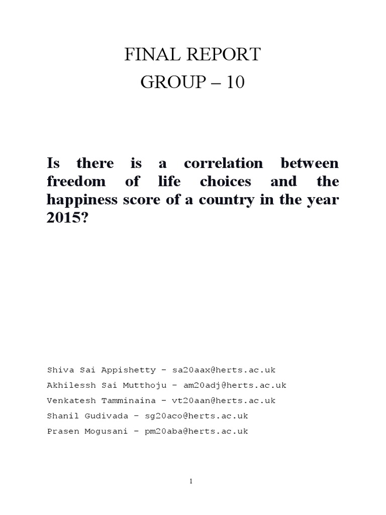 Final Report | PDF | P Value | Statistical Hypothesis Testing
