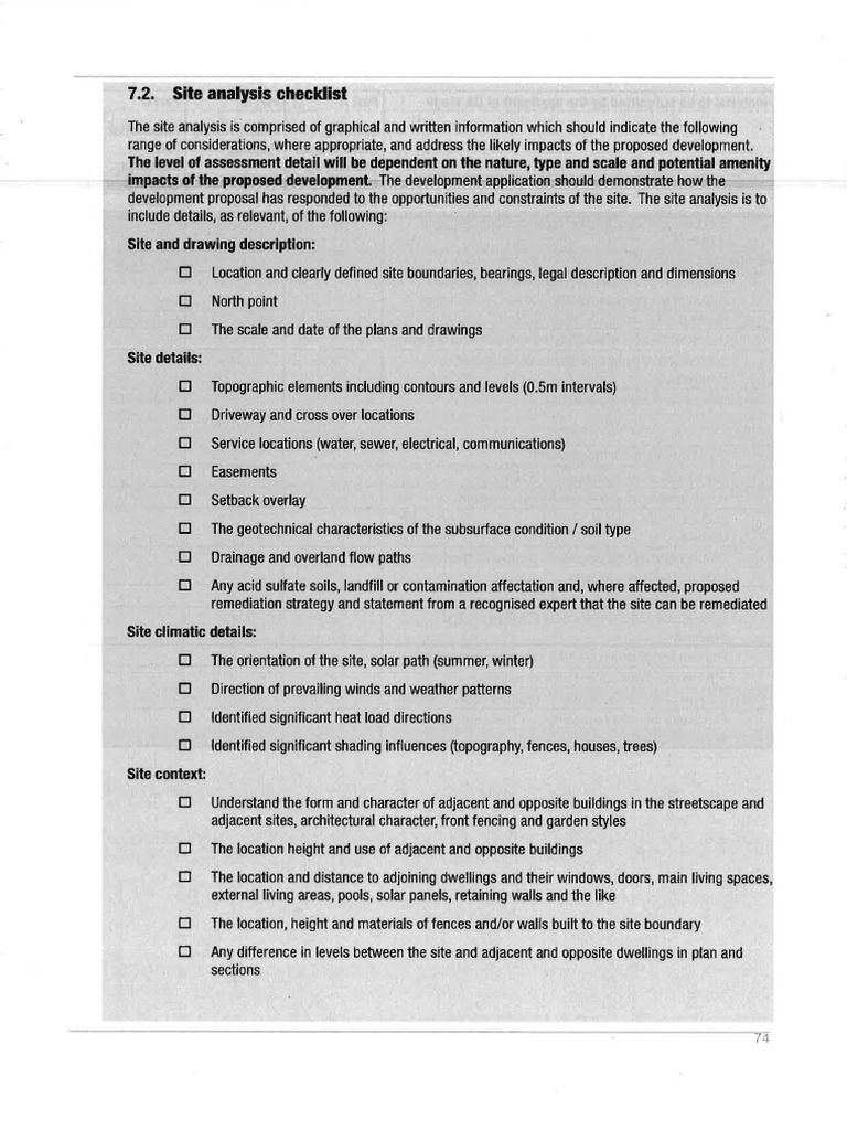 TSC03607 Site Analysis Checklist | PDF | Topography | Nature