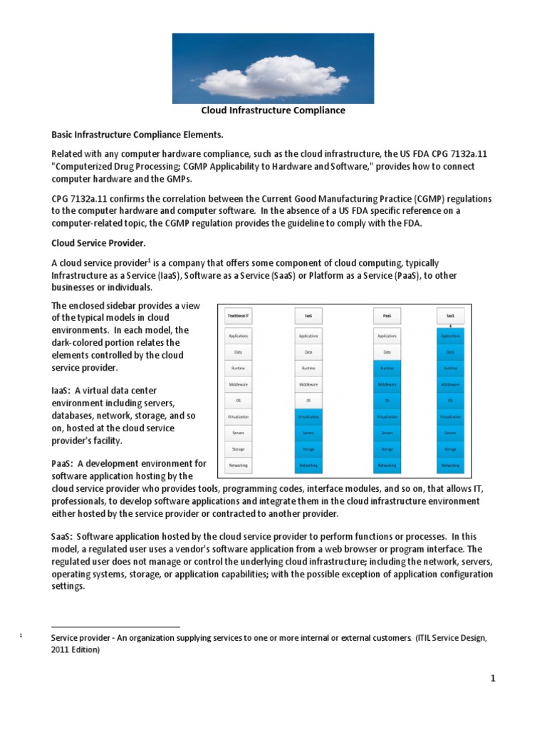 Cloud Infrastructure Regulations Compliance | PDF | Platform As A ...